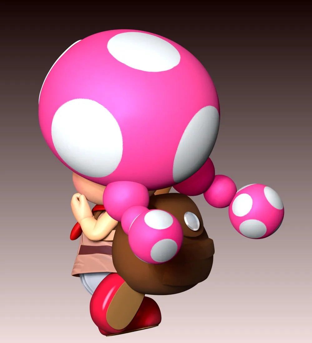 Characters & Creatures STL Descarga - Toadette - Mario - LoveModels