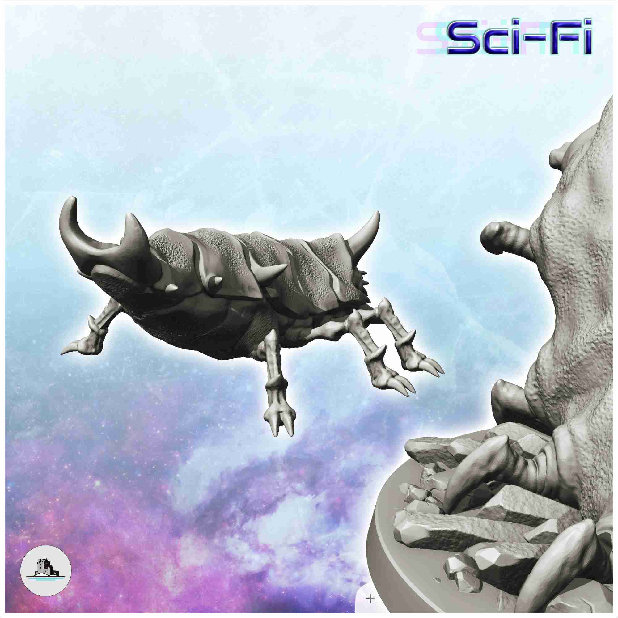 Set of three alien creatures (35) - miniatures figure warham | 3D ...