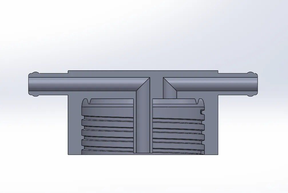 3D Printer Files | 3MF File | Gas trap. Cap for lab bottle GL45 (Drexel ...