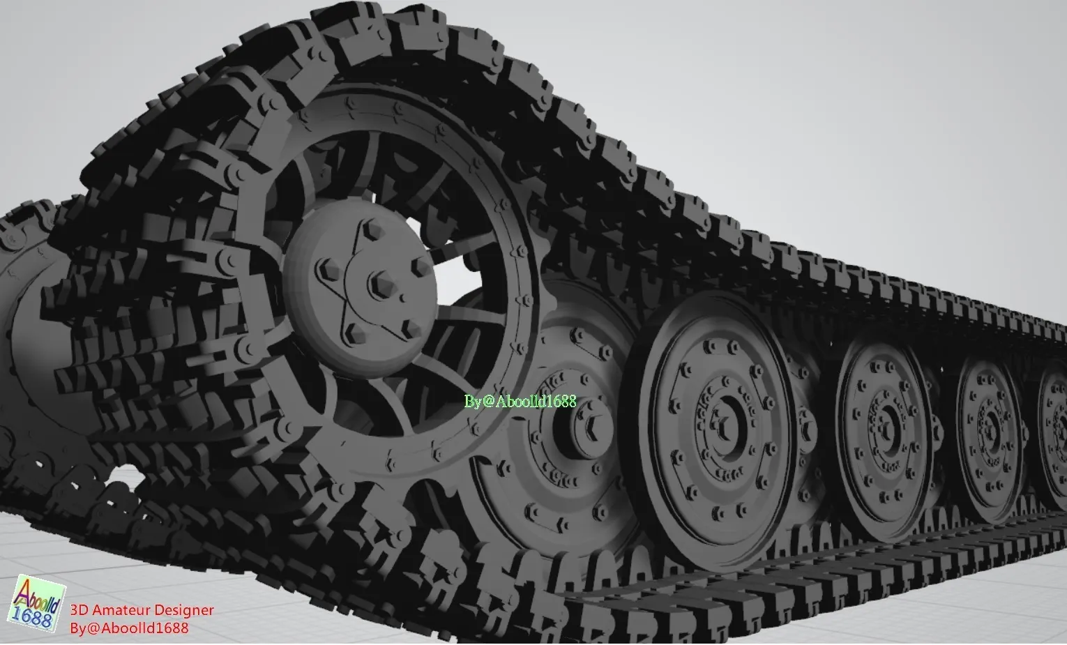 Vehicles & Machinery STL Download - Tiger-I Tank Tracks Unit For Steel ...