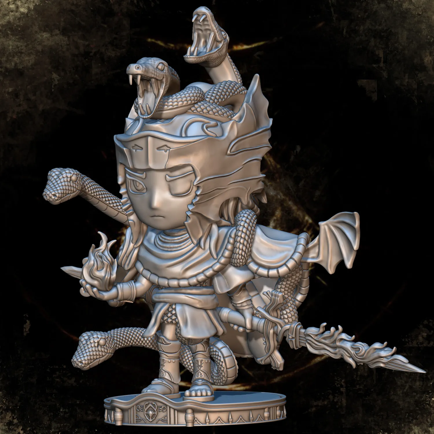Characters & Creatures STL Descarga - Messmer chibi - Guilhermep.art