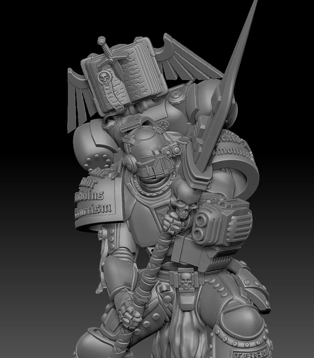Characters & Creatures STL Download - Steel Sentinel 10by Silent Gil