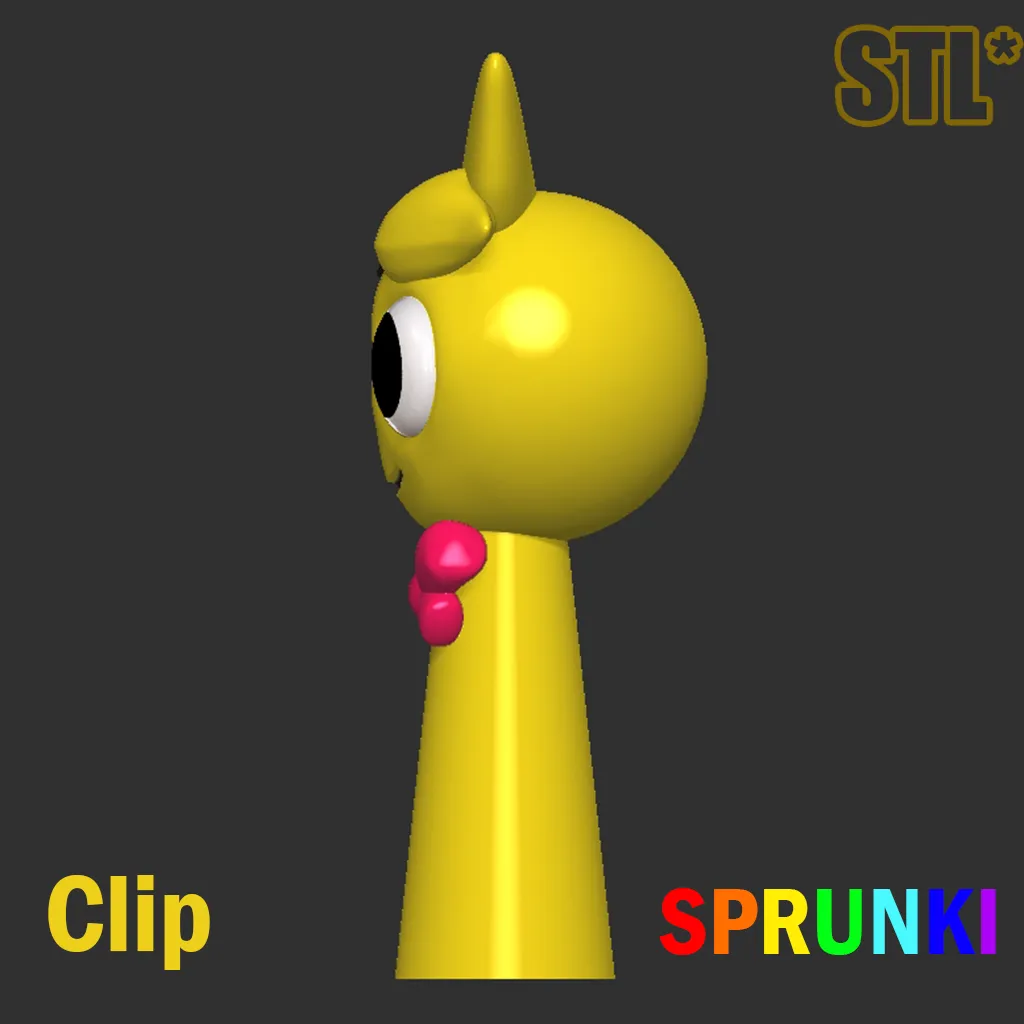 Characters & Creatures STL Download - Sprunki Incredibox Orange-Yellow ...