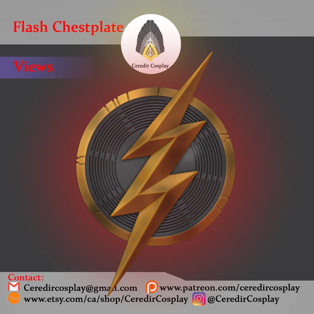 Cosplay STL Descarga - Flash Chest Plate new movie 3d digital download ...