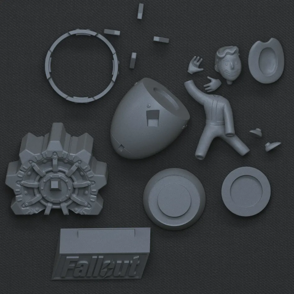 Miniatures STL Download - VAULT BOY RIDING NUKE -FALLOUT-by ARXEUKX