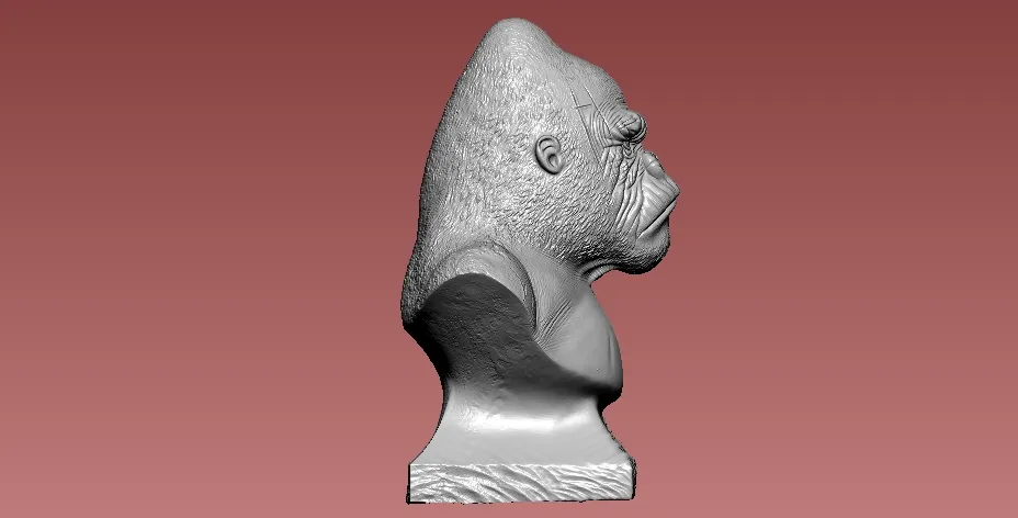 Sculptures & Artworks STL Download - monkey ape bust statue - 3D print ...