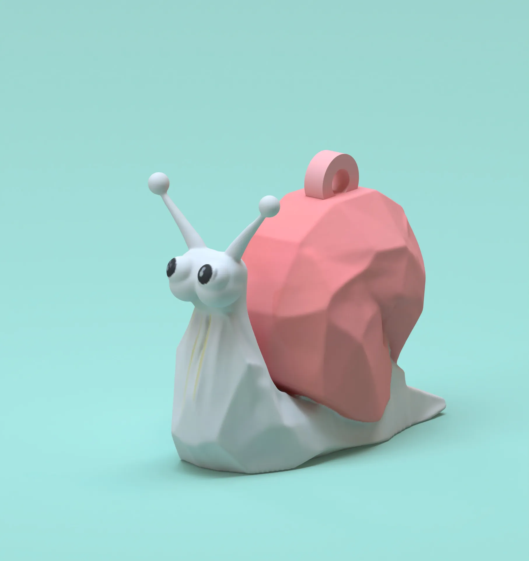 3D Printer Files | 3MF File | Low poly snail keychain | Creality Cloud