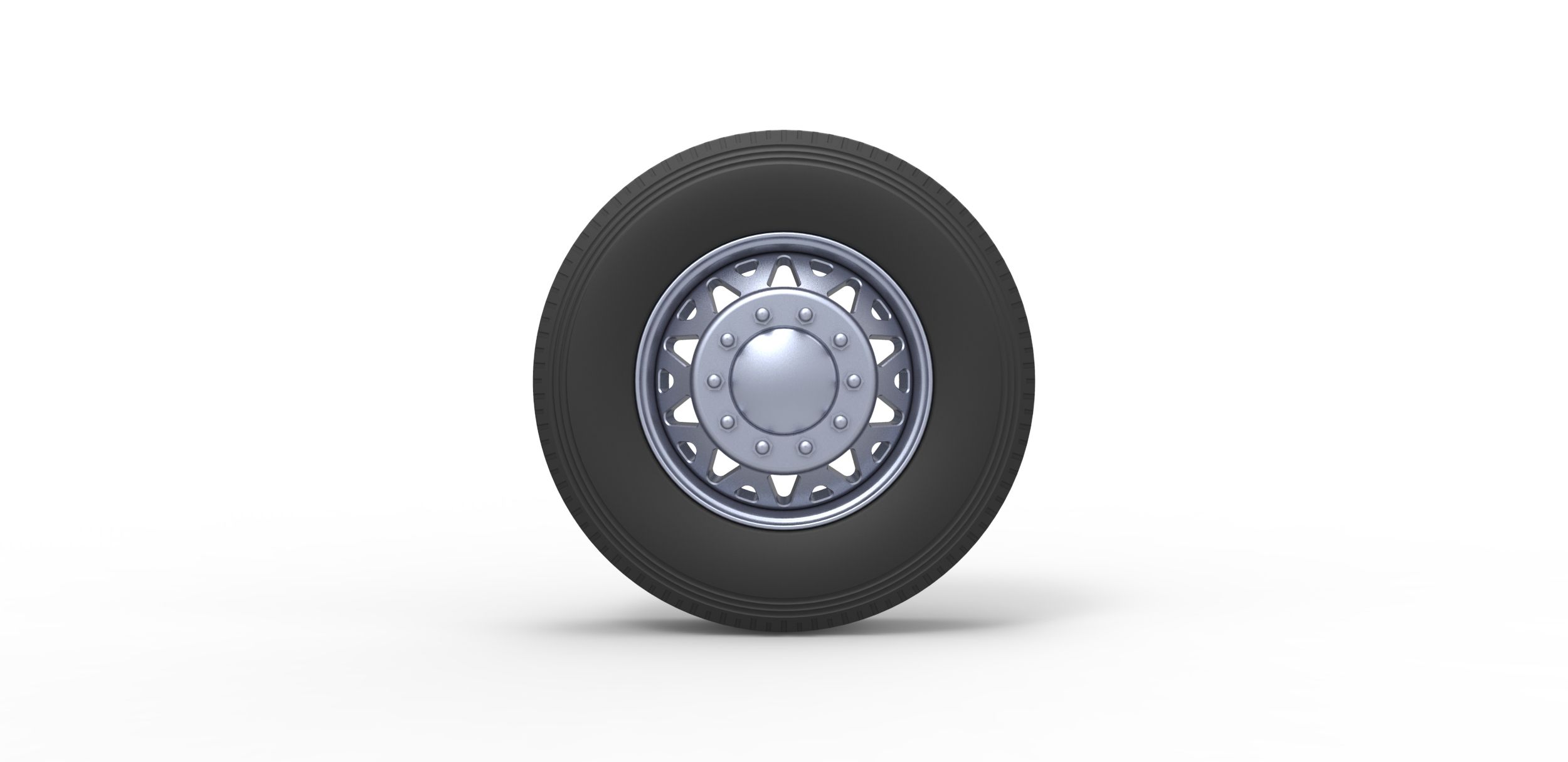 Front custom wheel of semi truck V1 Scale 1:25 | 3D models download ...