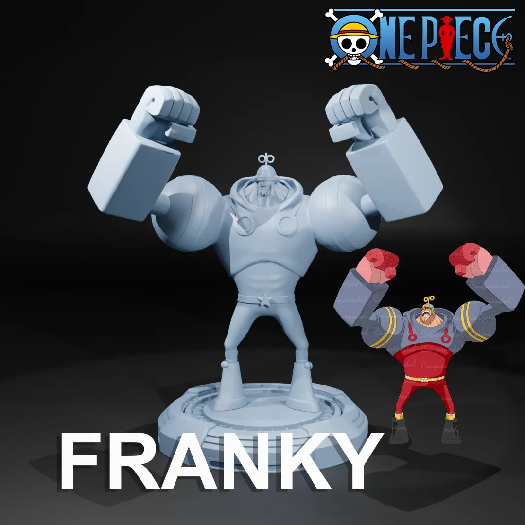 Characters & Creatures STL Download - FRANKY EGGHEAD - ONE PIECE - SPLITPARTby KHUONGTAINANG