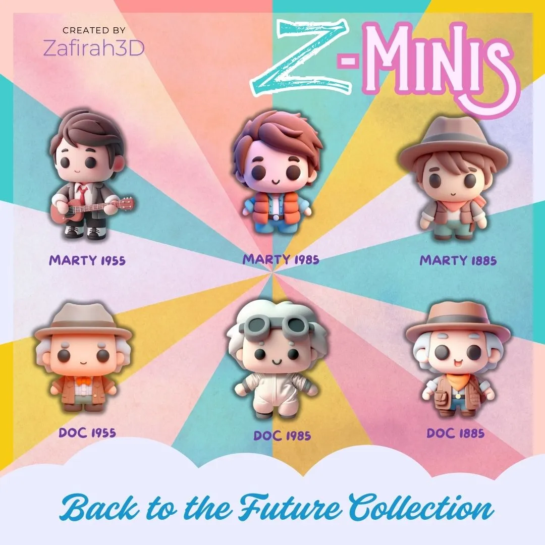 Other STL Download - Z-Minis Back to the Future Collectionby Zafirah99