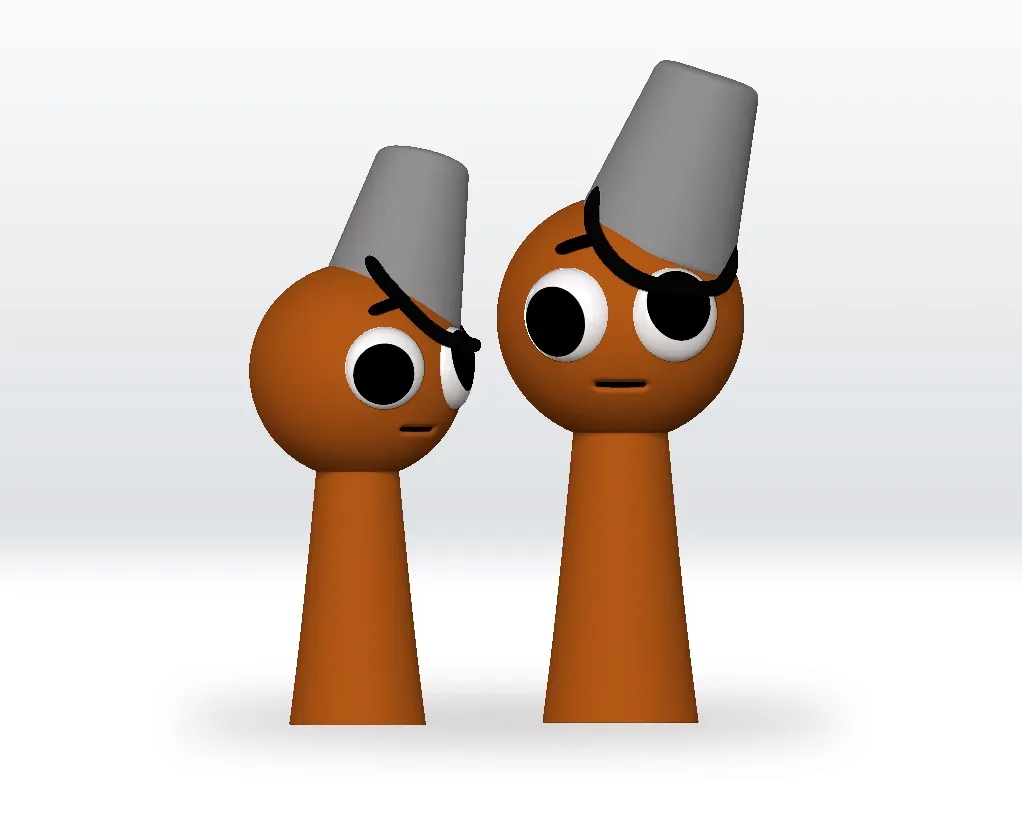 Characters & Creatures STL Download - Sprunki Brown Brud STL, 3mf, Obj ...