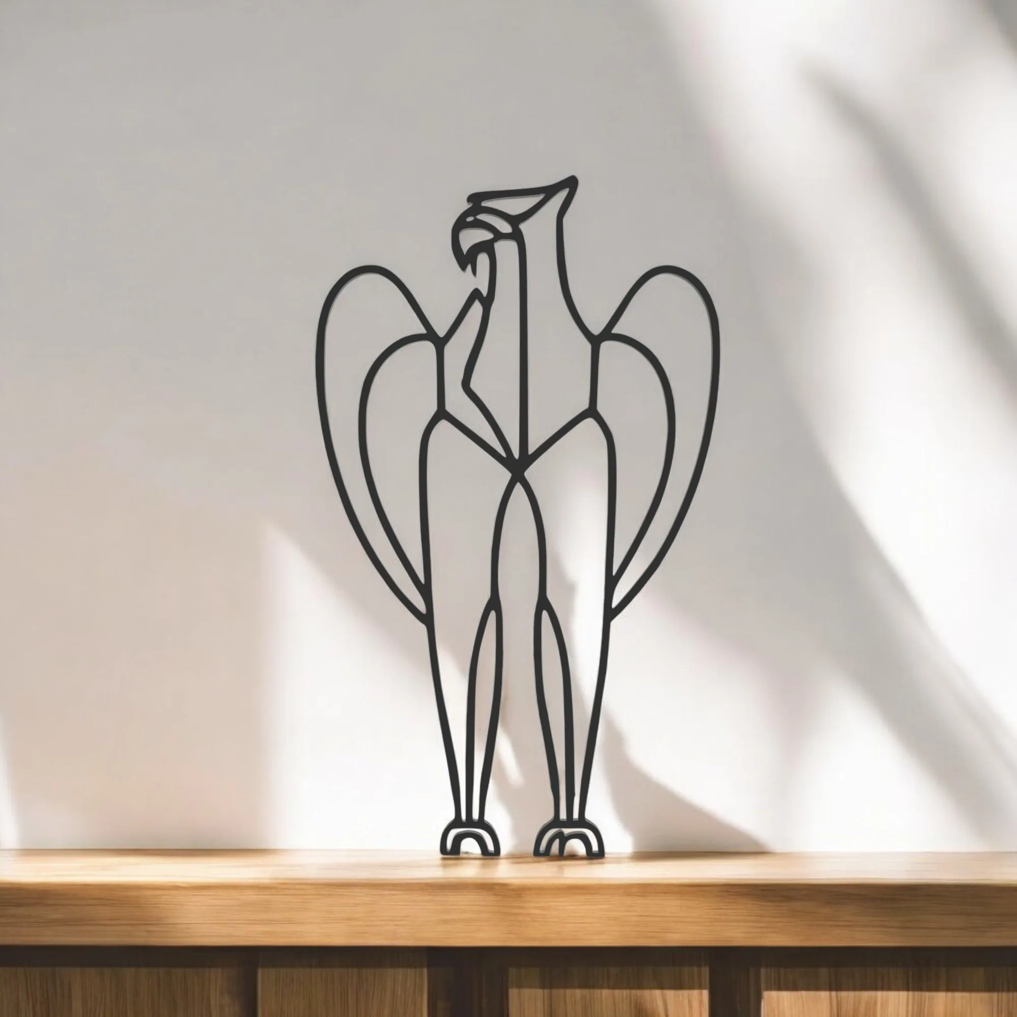 Sculptures & Artworks STL Download - Griffin Line Art - Desktop Line ...