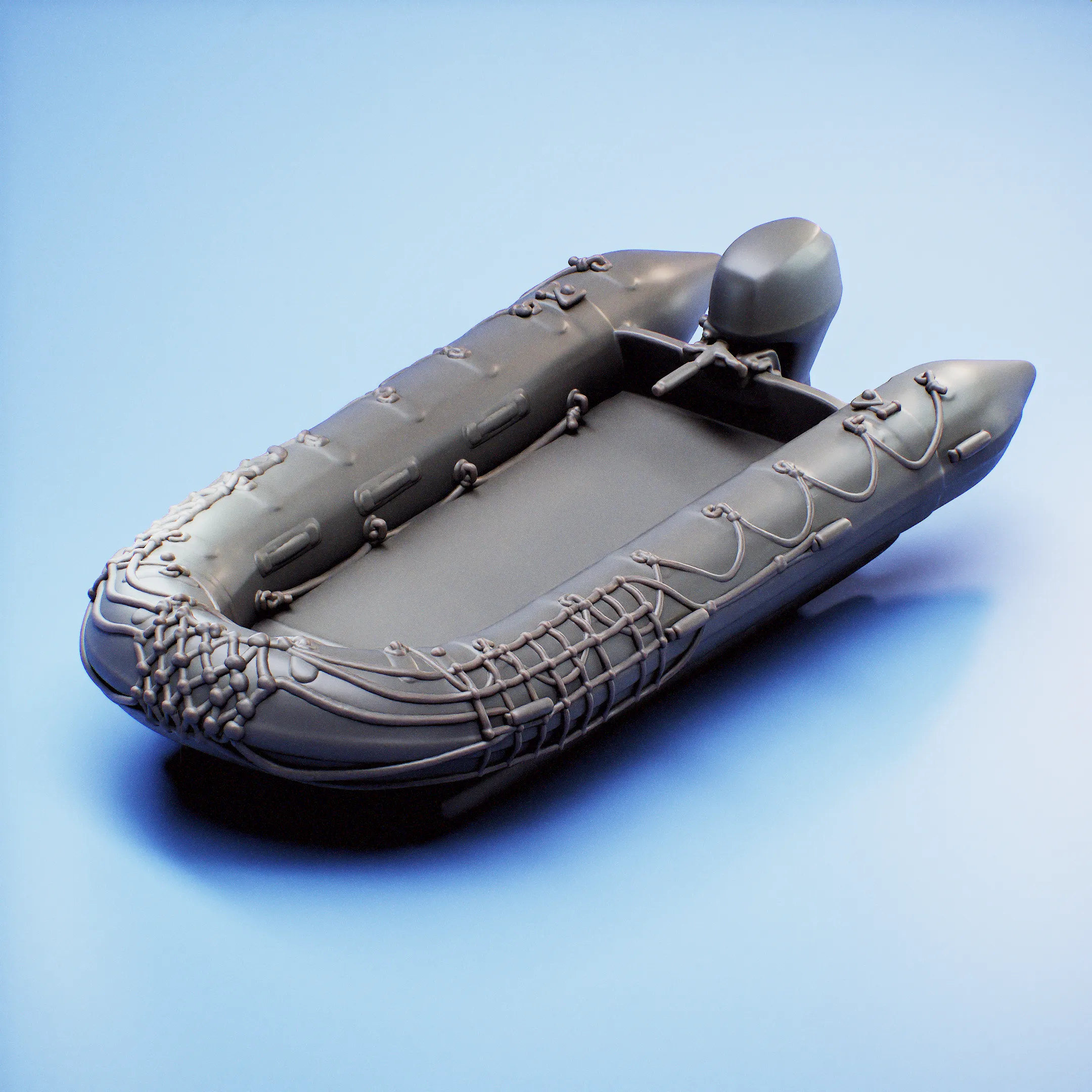 Vehicles & Machinery STL Download - Rhib Boat - Gomón inchable ...