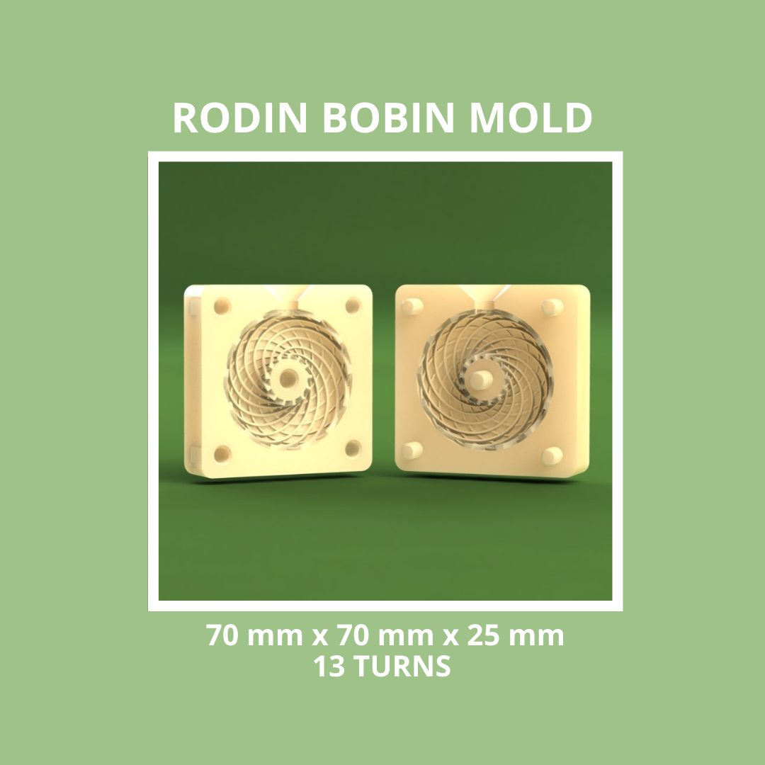 SMALL RODIN BOBIN MOLD FOR JEWELS - 70 x 70 x 25 mm 13 TURNS | 3D ...