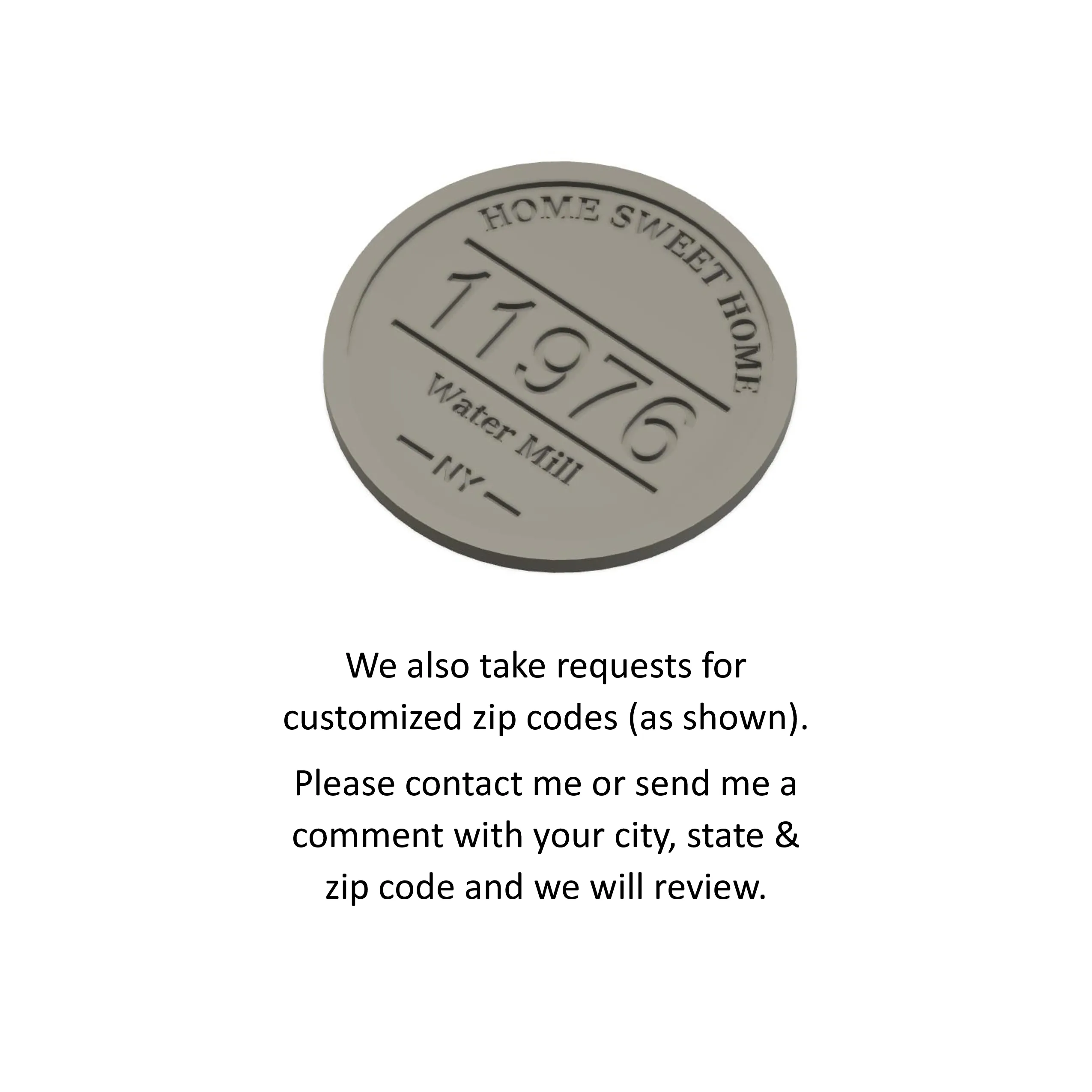 Badges & Coins STL Download - 11976 Water Mill NY Coaster w/Holder ...