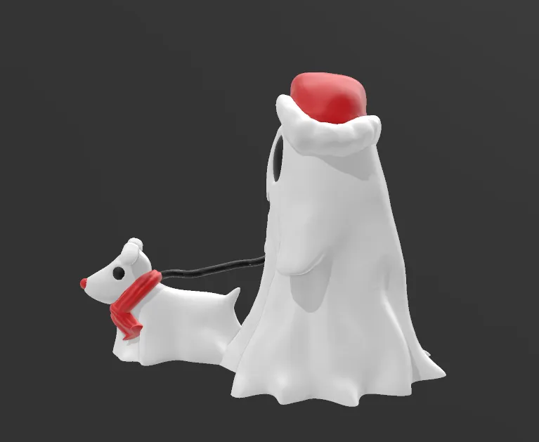 Ghost walking dog Christmas edition | 3D models download | Creality Cloud