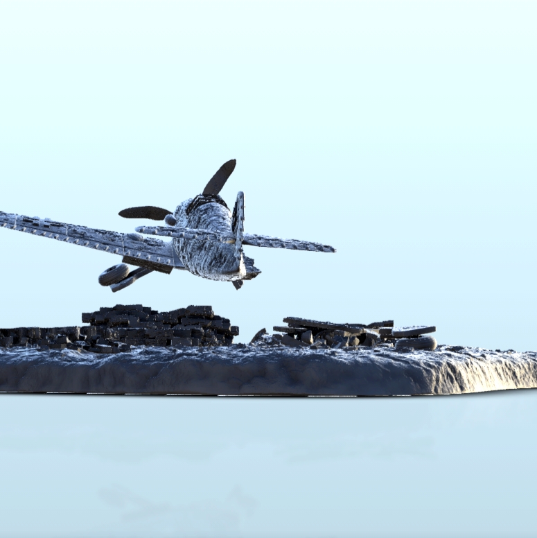 Airplane carcass of crashed Messerschmitt Bf 109 - WW2 | 3D models download | Creality Cloud