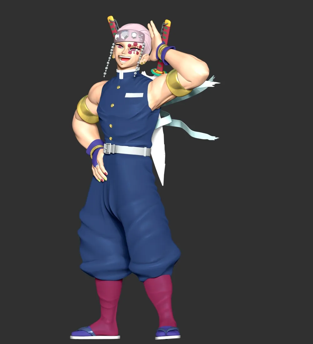 Characters & Creatures STL Download - Tengen Uzui - Demon Slayer ...
