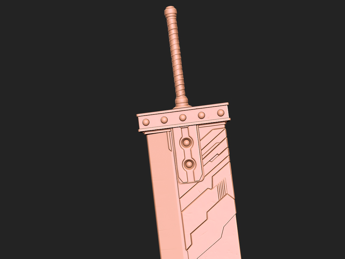 Final Fantasy VII - Buster sword 3D print model | 3D models download ...