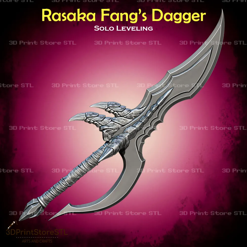 Rasaka Fang Dagger Cosplay Solo Leveling - STL File | 3D models ...