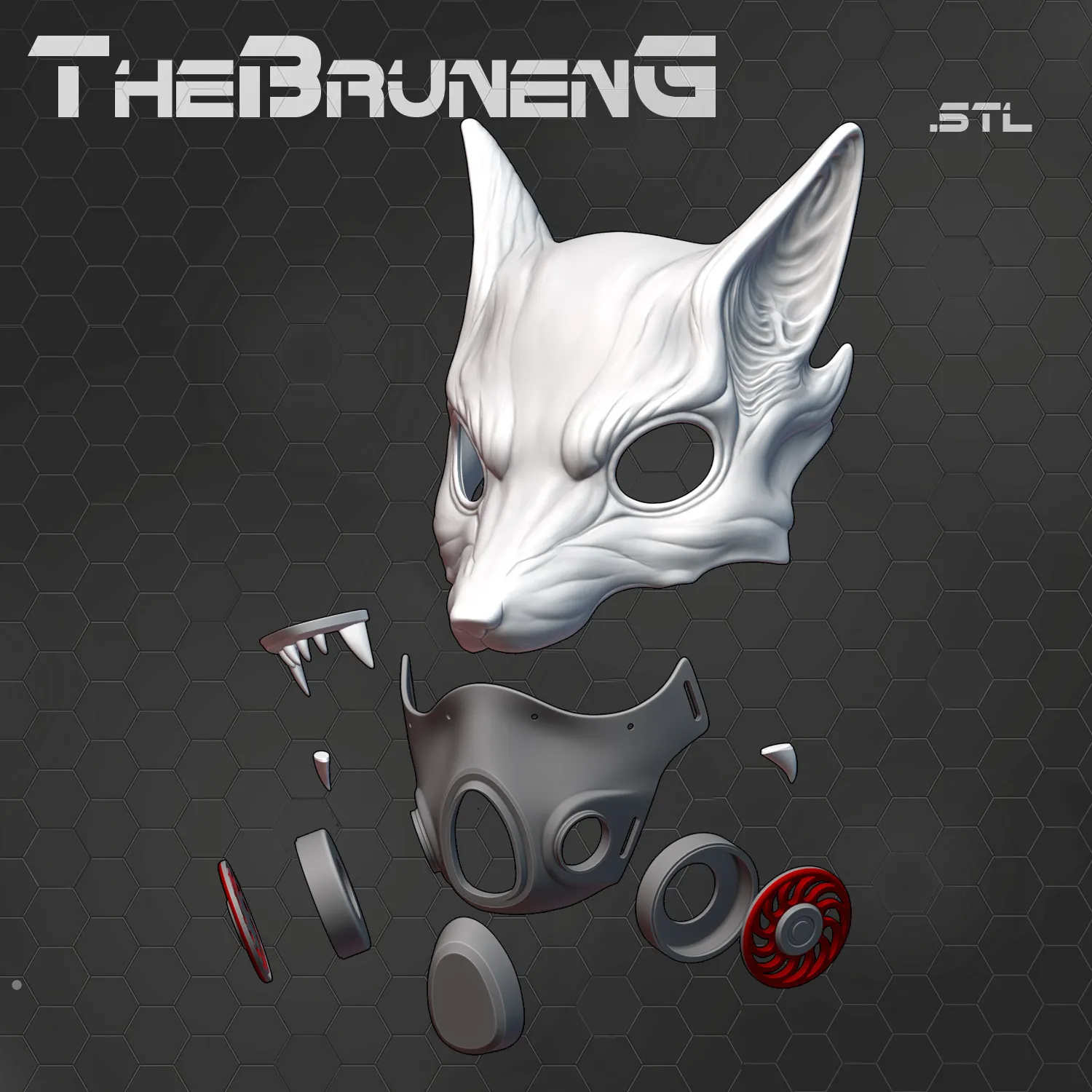 Cosplay STL Download - Wolf gas mask for Cosplay Halloweenby BrunenG