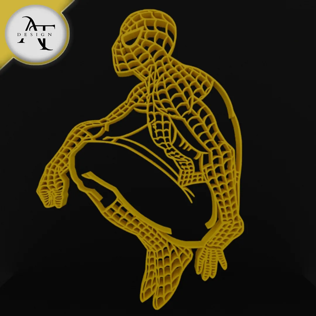 Digital Art STL Download - Spiderman - Marvel - 2D Wall Art Decorby AT ...