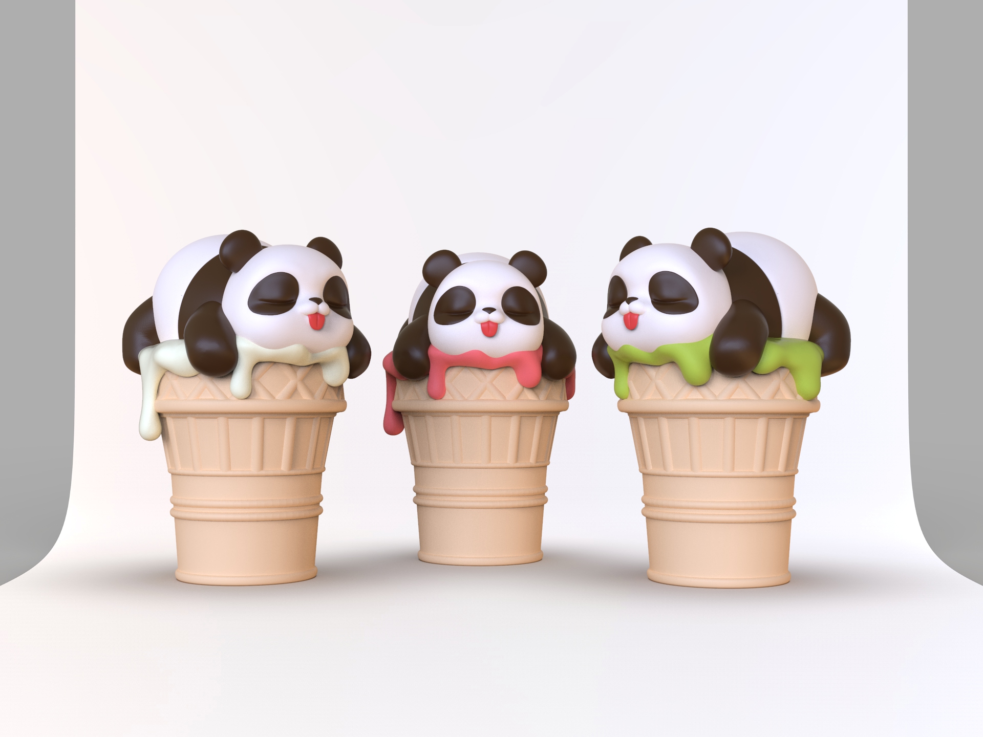 Panda Ice Cream | 3D models download | Creality Cloud