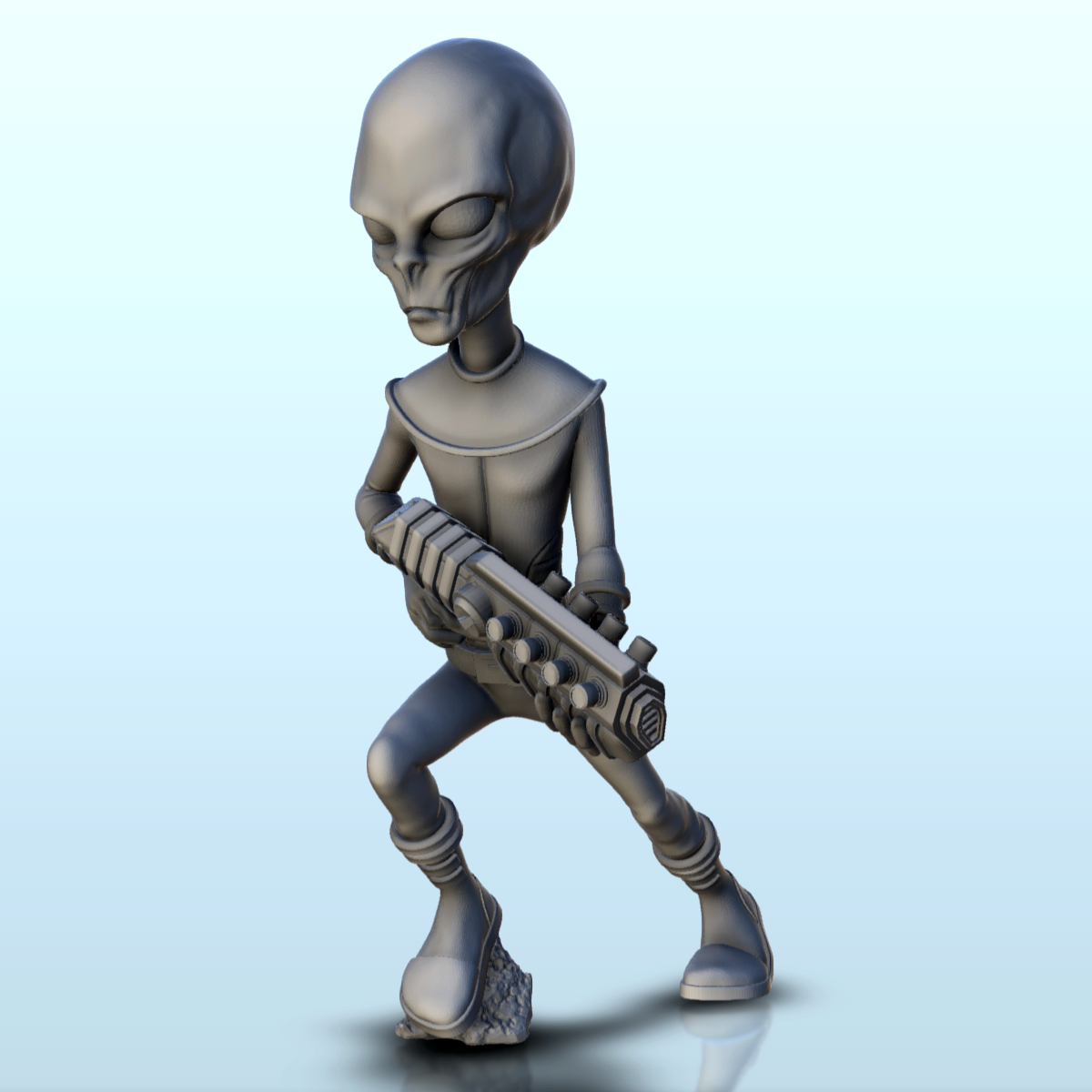 Alien with laser assault rifle (12) (+ pre-supported version | 3D ...