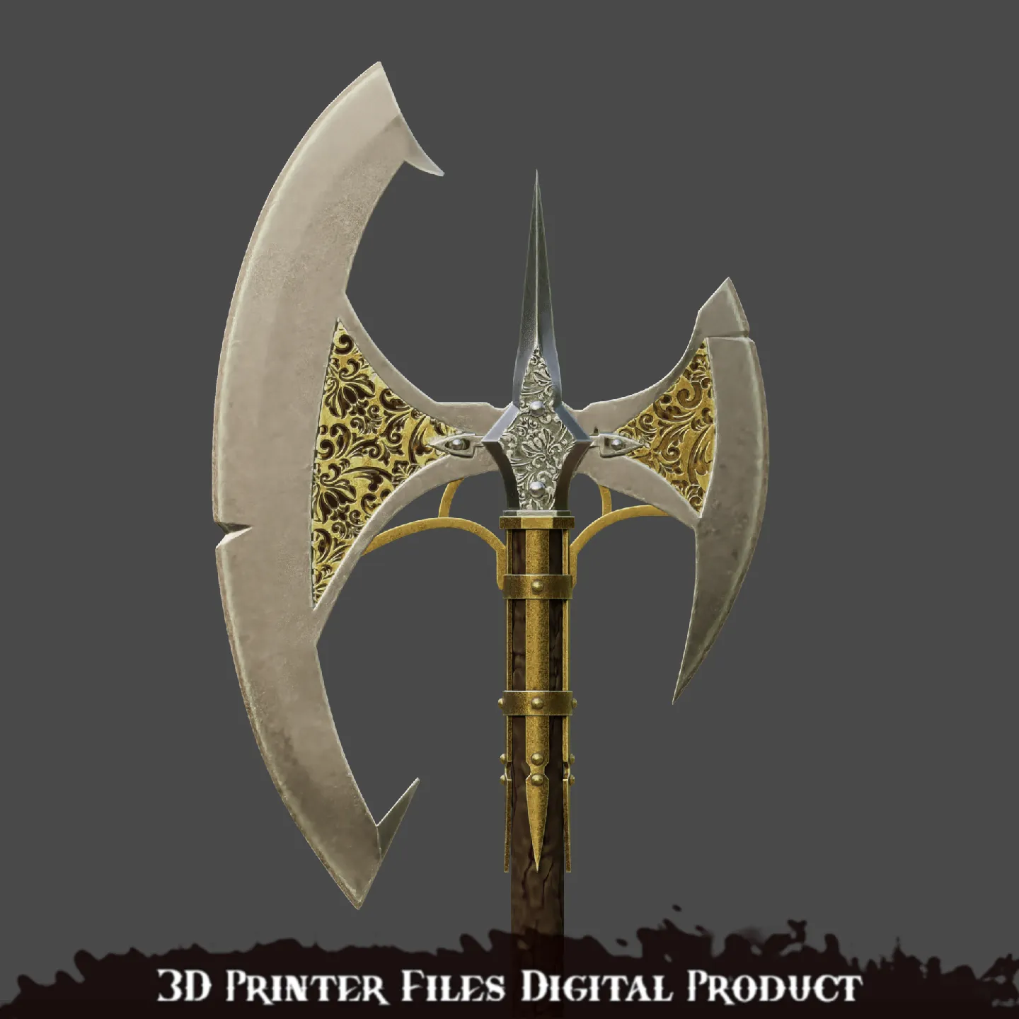 Cosplay STL Download - Fantasy Cosplay Bloodsoaked Great Axe Baldurs ...