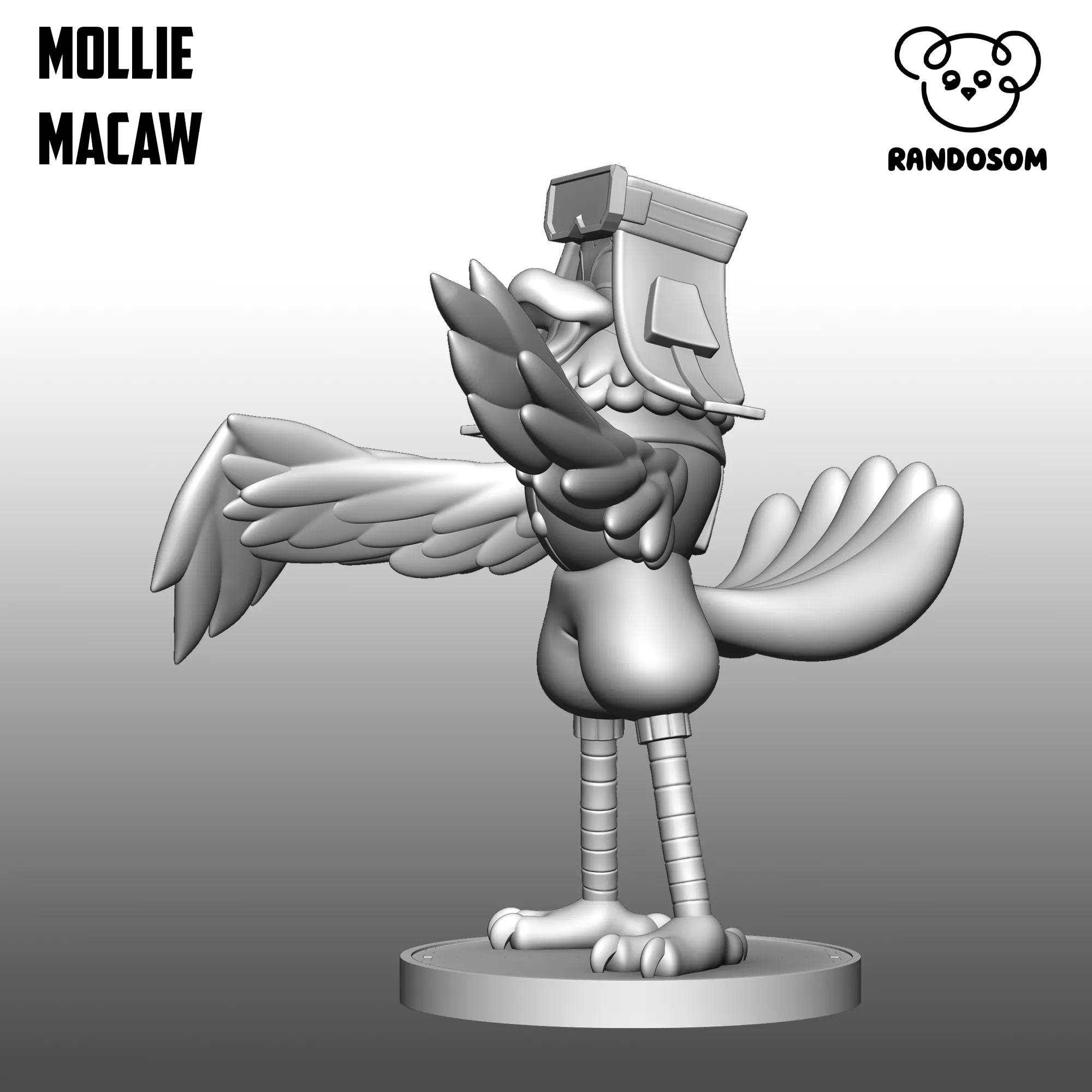 Characters & Creatures STL Download - Mollie Macaw - Indigo Parkby Randosom
