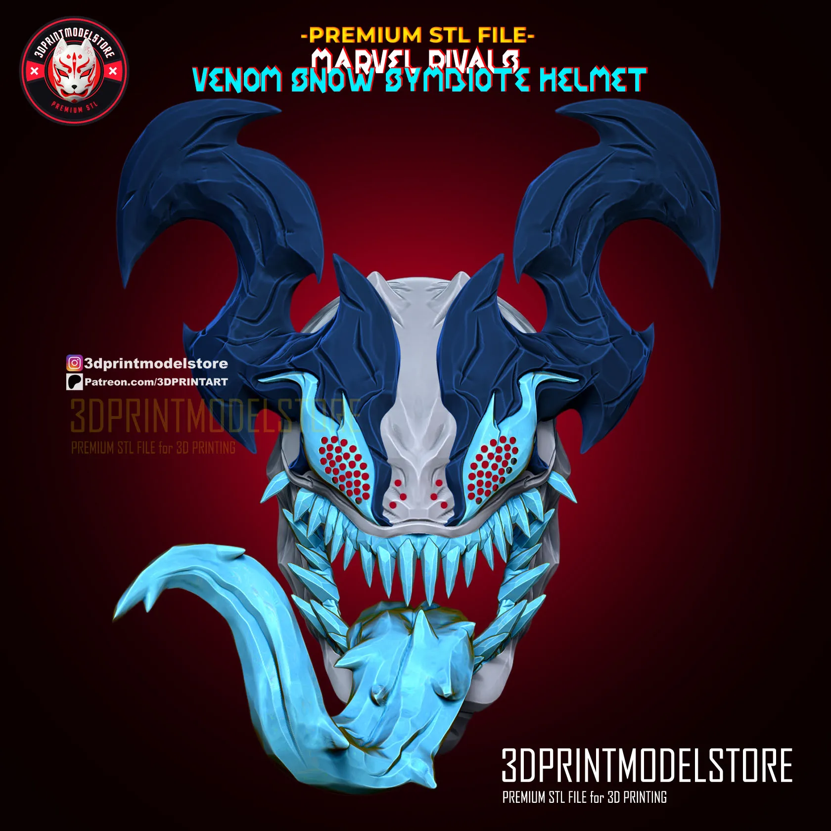 Characters & Creatures STL Download - Marvel Rivals - Venom Snow ...