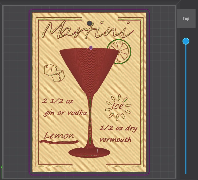 Digital Art STL Download - Cocktail 3D Wall Art Decorby Jadeandherbrush