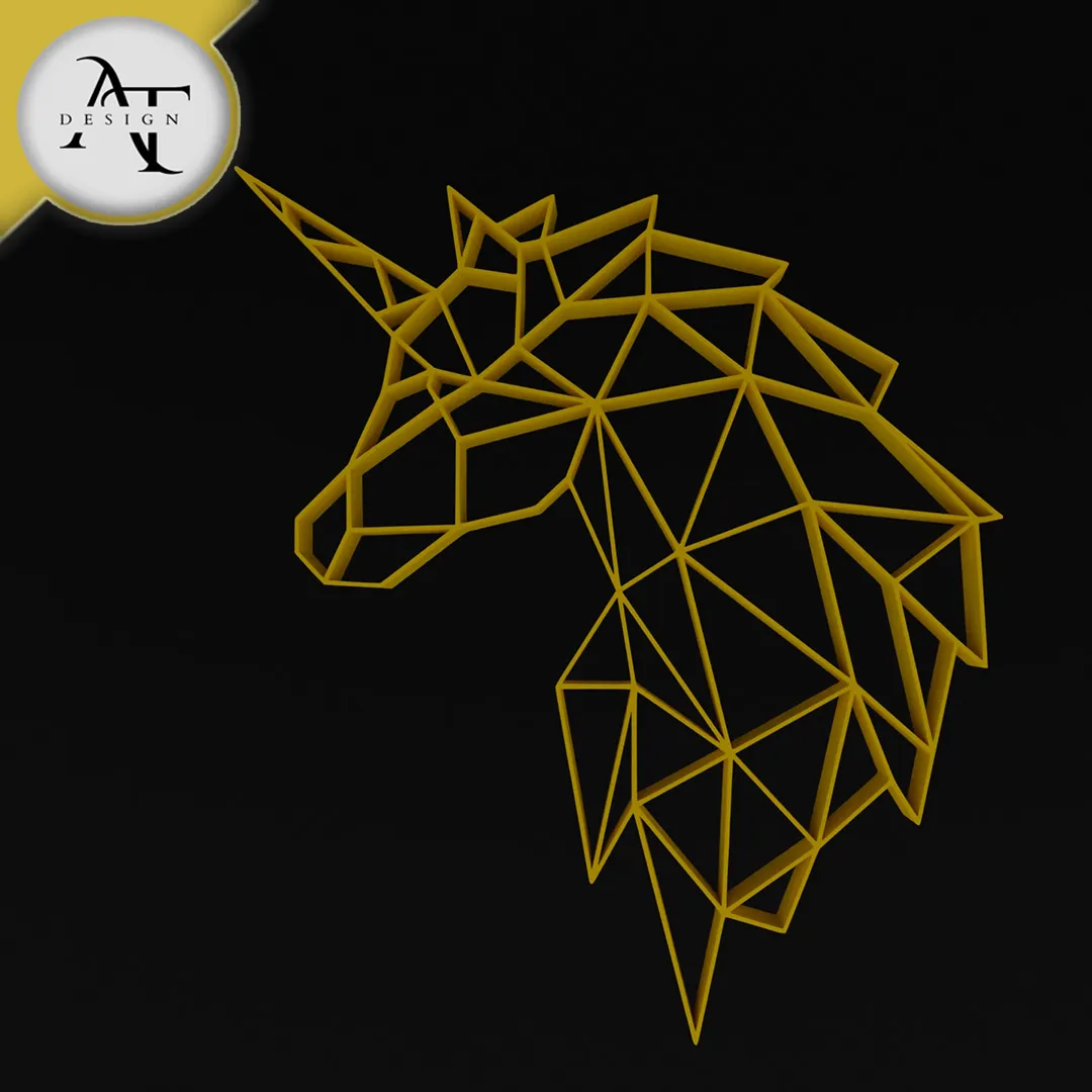 Home Decorations & Ornaments STL Download - Unicorn - Geometric - 2D ...