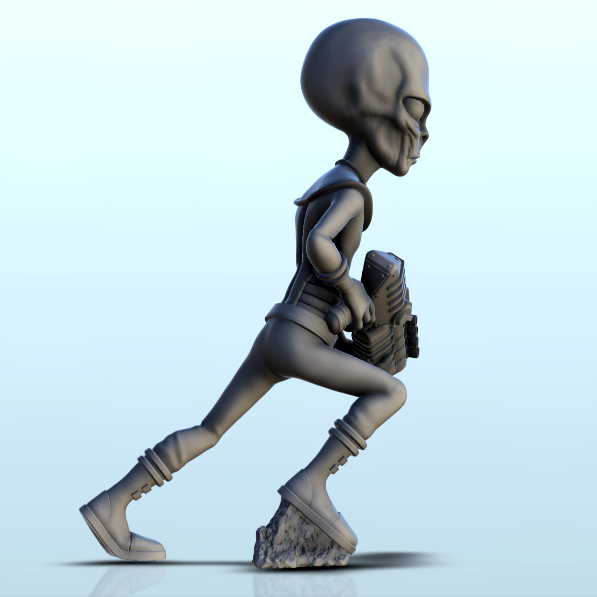 Alien with laser assault rifle (12) (+ pre-supported version | 3D ...