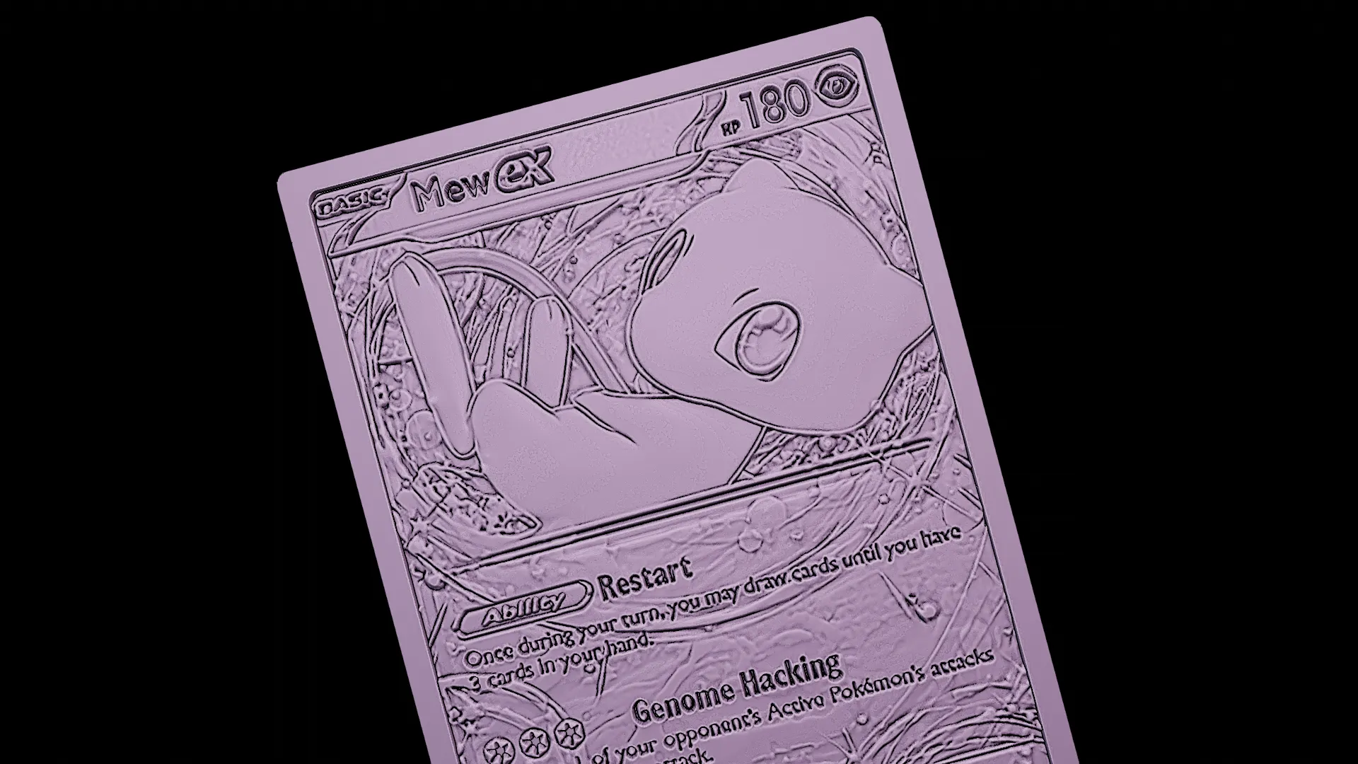 Board Games & Card Games STL Download - Bubble Mew Pokemon cardby Jlo3d