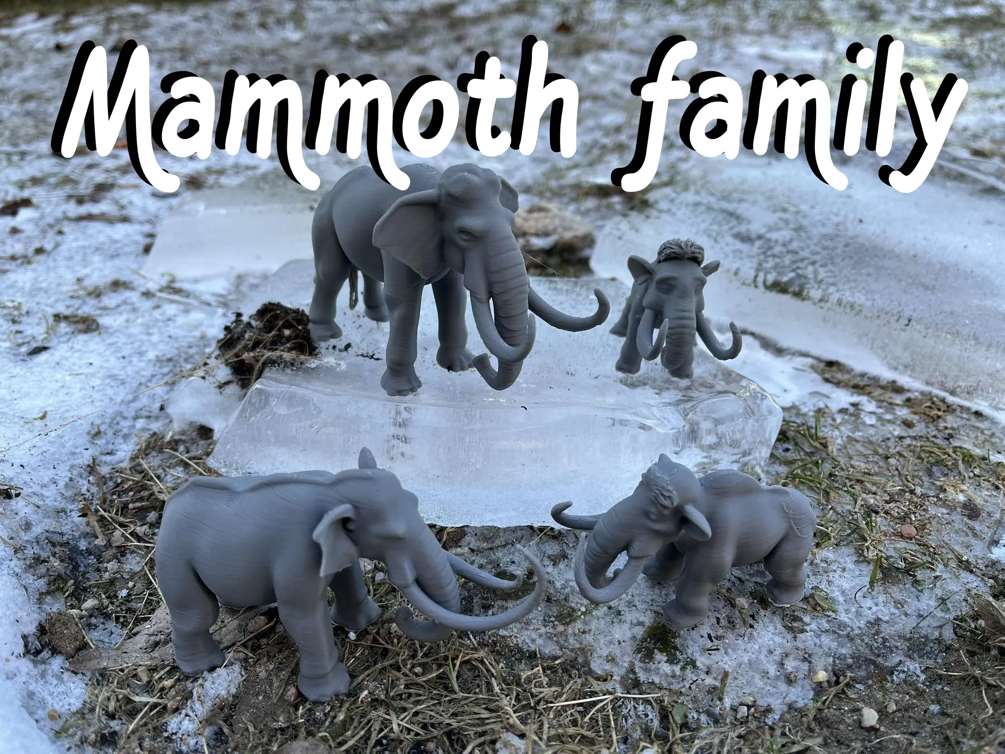 3D Printer Files | 3MF File | Mammoth family Ice Age | Creality Cloud