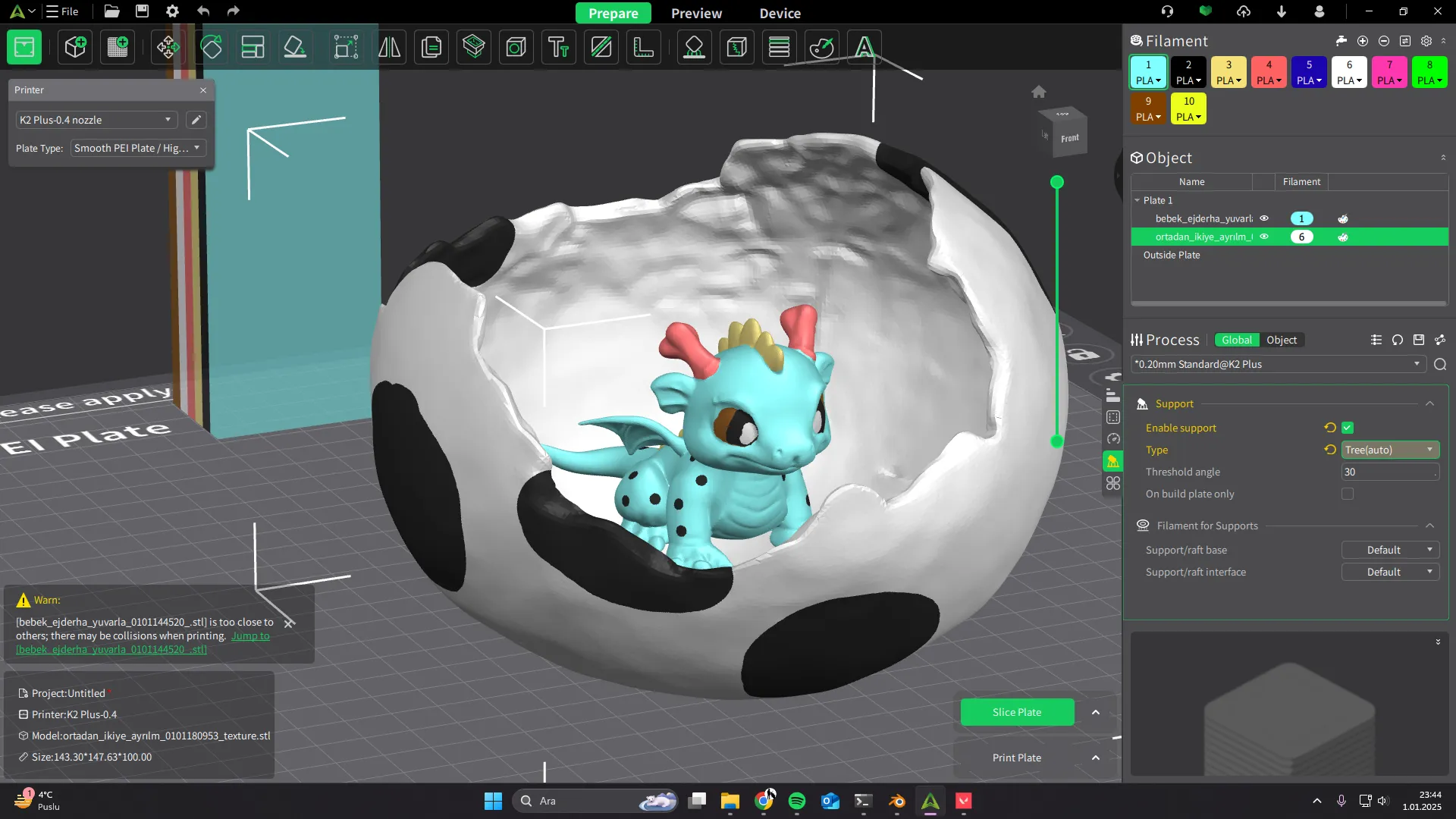 Other STL Download - Cute Baby Dragon Hatching fromby Meot.3d