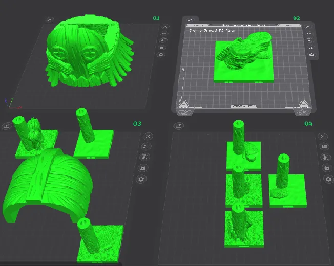 3D Printer Files | 3MF File | AESWMP08 - Wood Skull Hideout | Creality ...