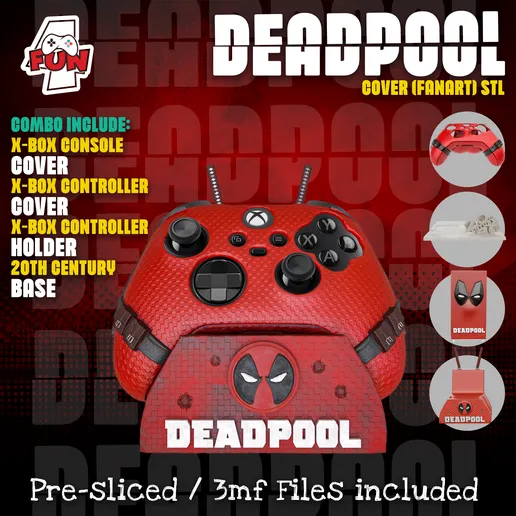 Other STL Download - X-BOX DeadPool - Controller Cover / Controller ...