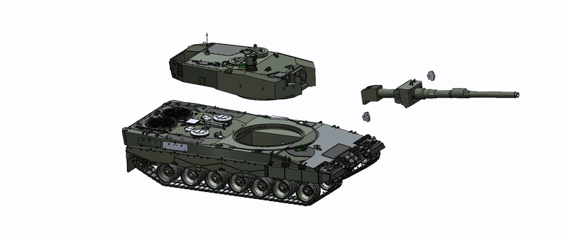 Vehicles & Machinery STL indir - Leopard 2A4 - Kazimas
