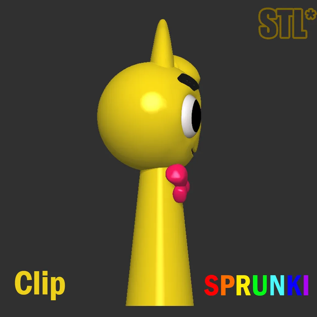 Characters & Creatures STL indir - Sprunki Incredibox Orange-Yellow ...