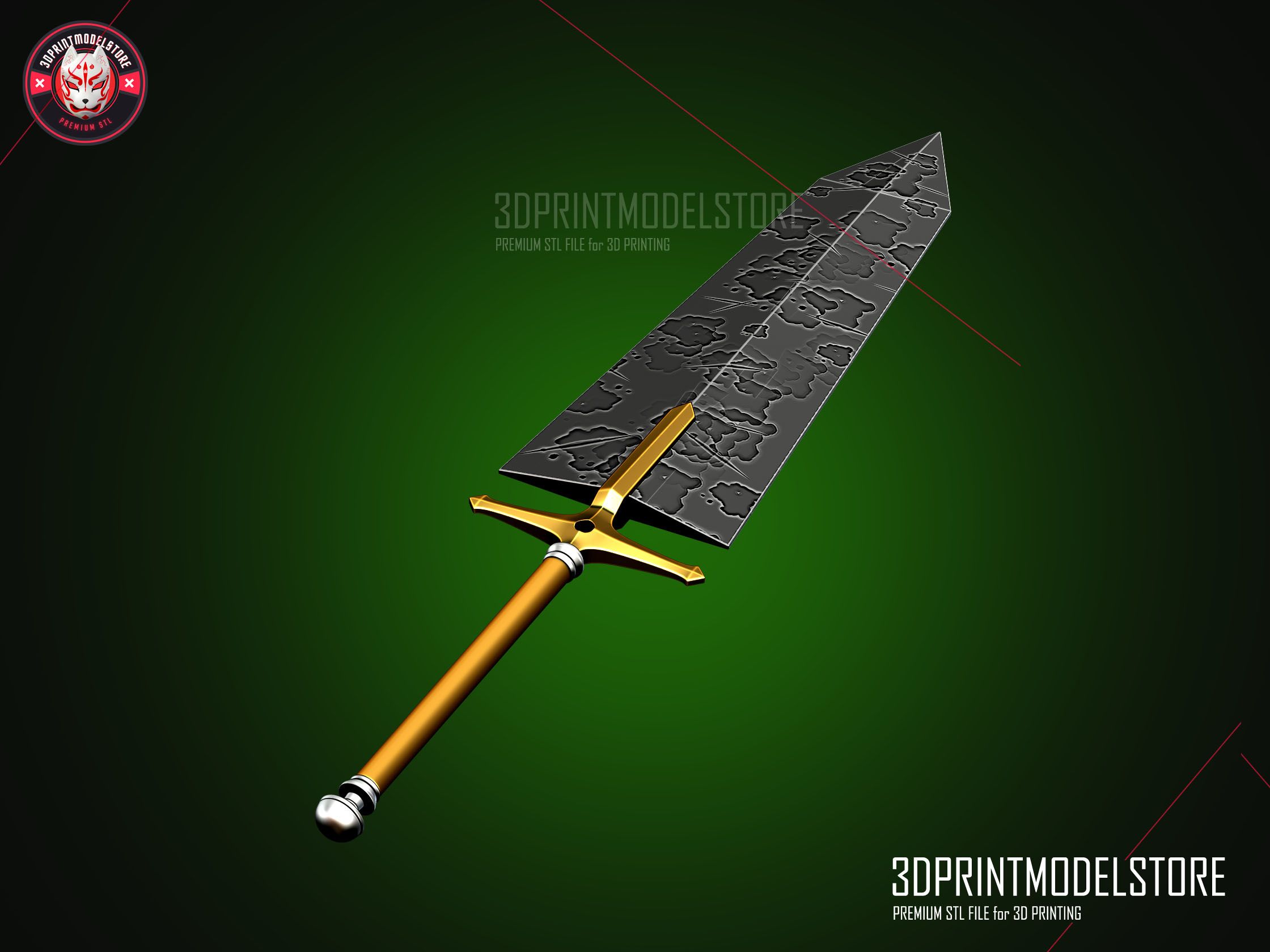 Asta Demon Slayer Sword - Black Clover Weapon Cosplay | 3D models ...