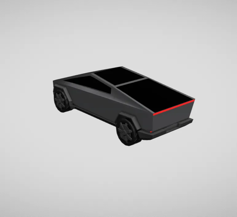 Vehicles & Machinery STL Download - Low Poly Tesla Cybertruckby neagww