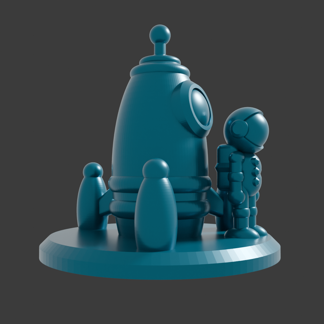 rocket spaceship and astronaut | 3D models download | Creality Cloud