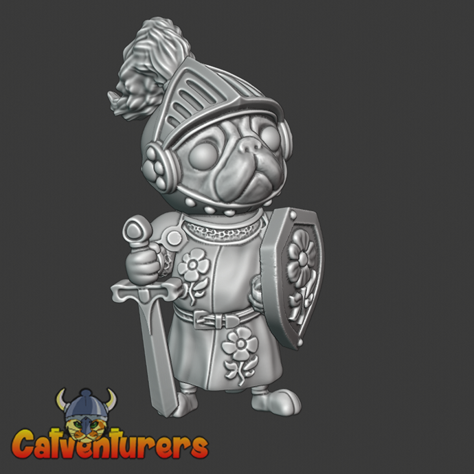 Sir Snortington Pug Knight | 3D models download | Creality Cloud
