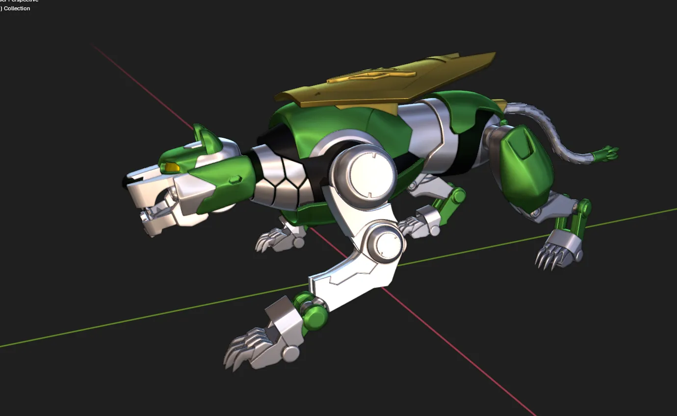 Other STL Download - Green Voltron Lion - Stalkingby 3dmpro