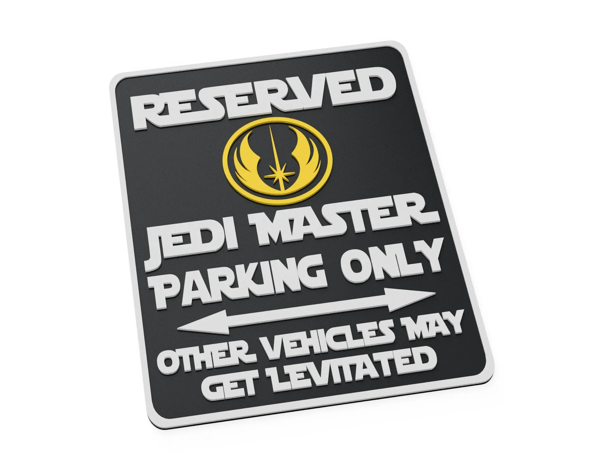 Other STL Download - Jedi Knight Master Star Wars Fun Parking Warning ...