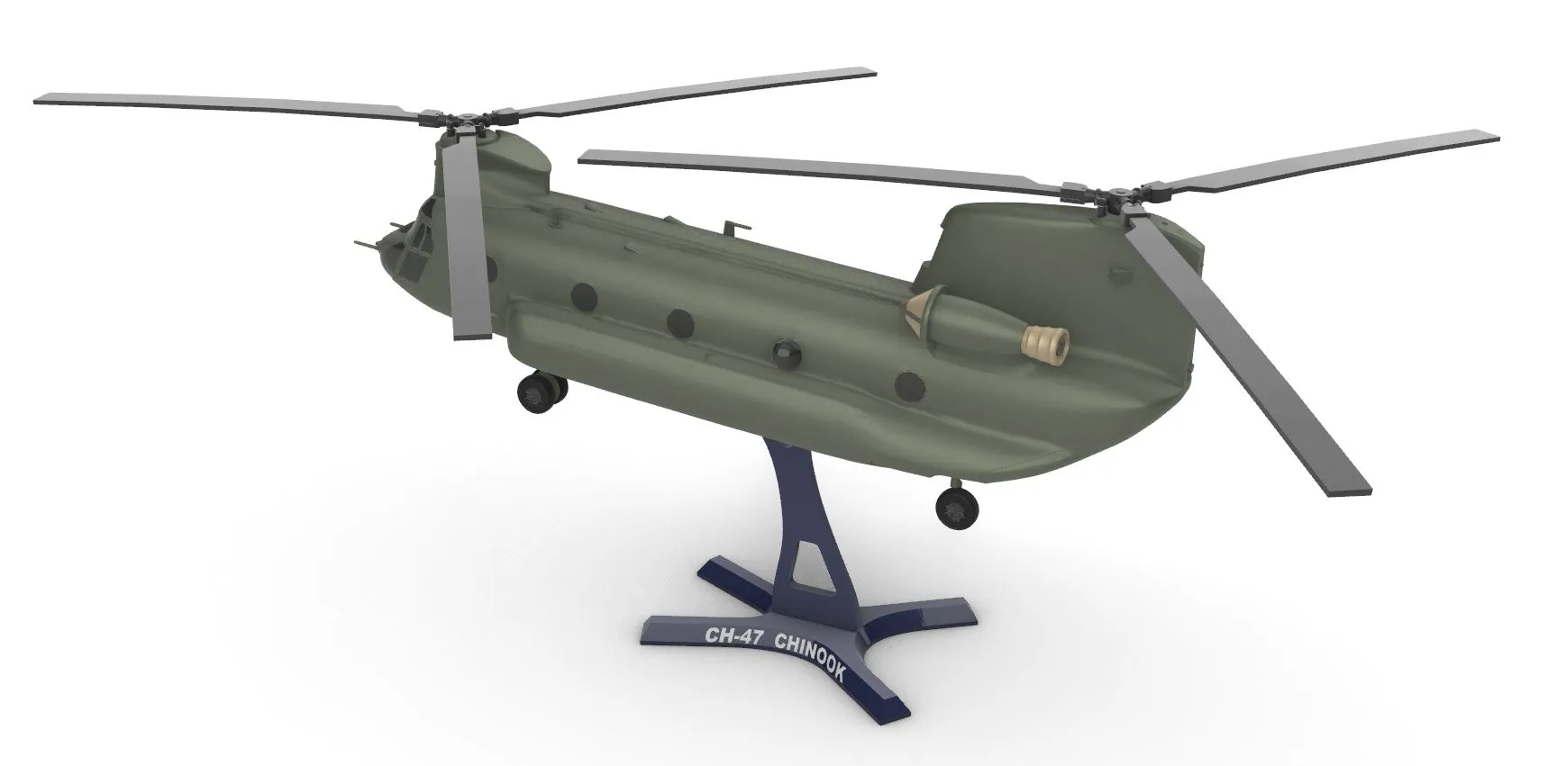 Vehicles & Machinery STL Download - CH-47 CHINOOK 1:55by 3D Araujo