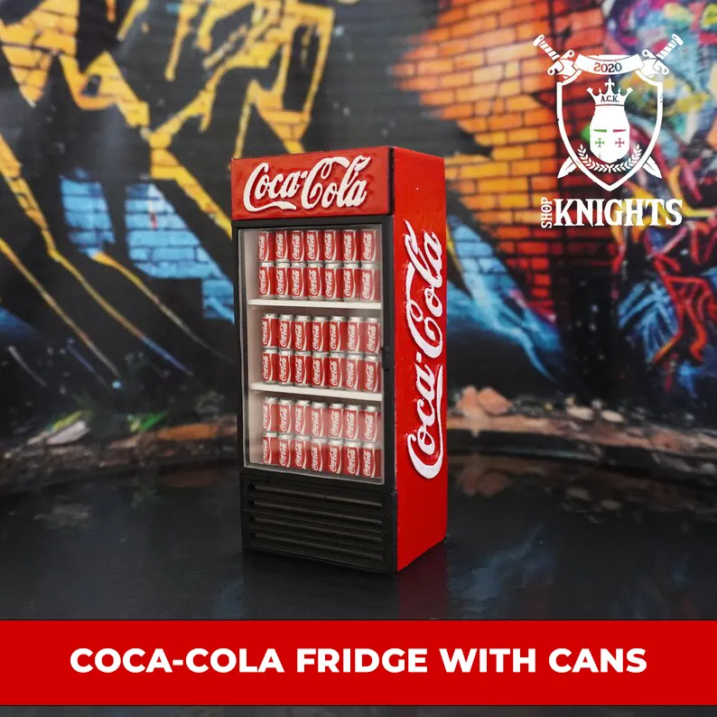 Other STL Download - Miniature Coca -Cola fridge with soda cans and ...
