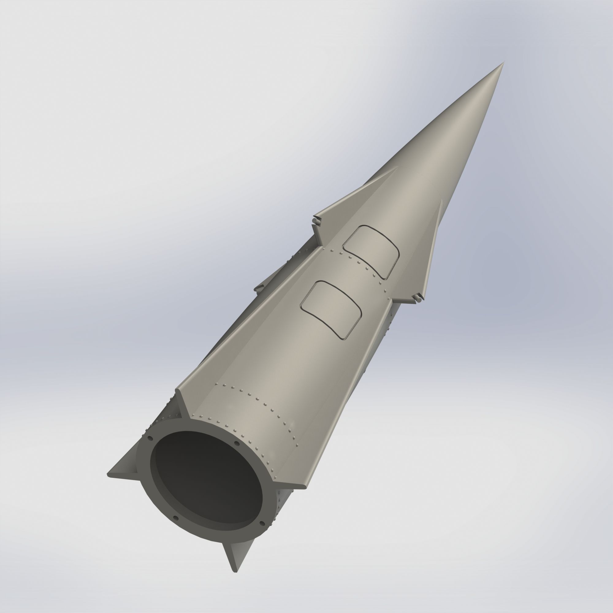 Rocket model Nike Hercules - length 700 mm | 3D models download ...
